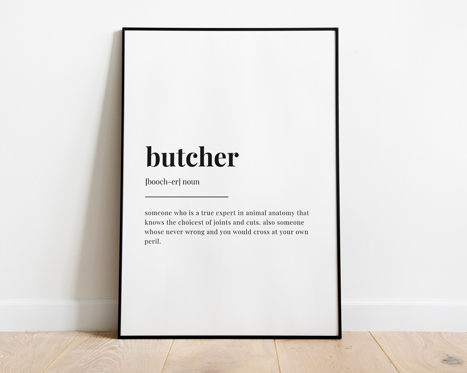 BUTCHER DEFINITION PRINT Butcher Print Gift for Butcher - Etsy