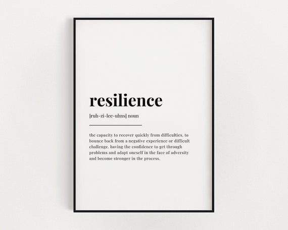 Resilience Definition Meaning Printable Wall Art Wall | Etsy