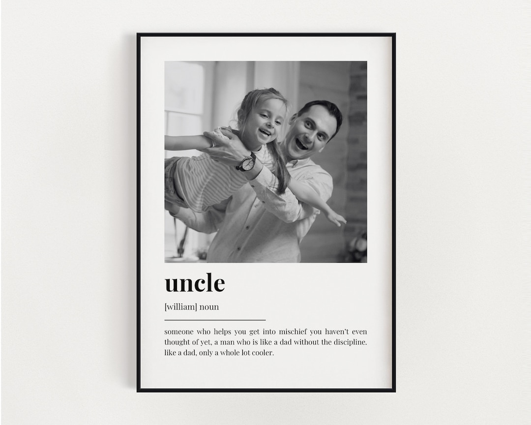 PERSONALISED UNCLE DEFINITION Print | Wall Art Print | Uncle Gift ...
