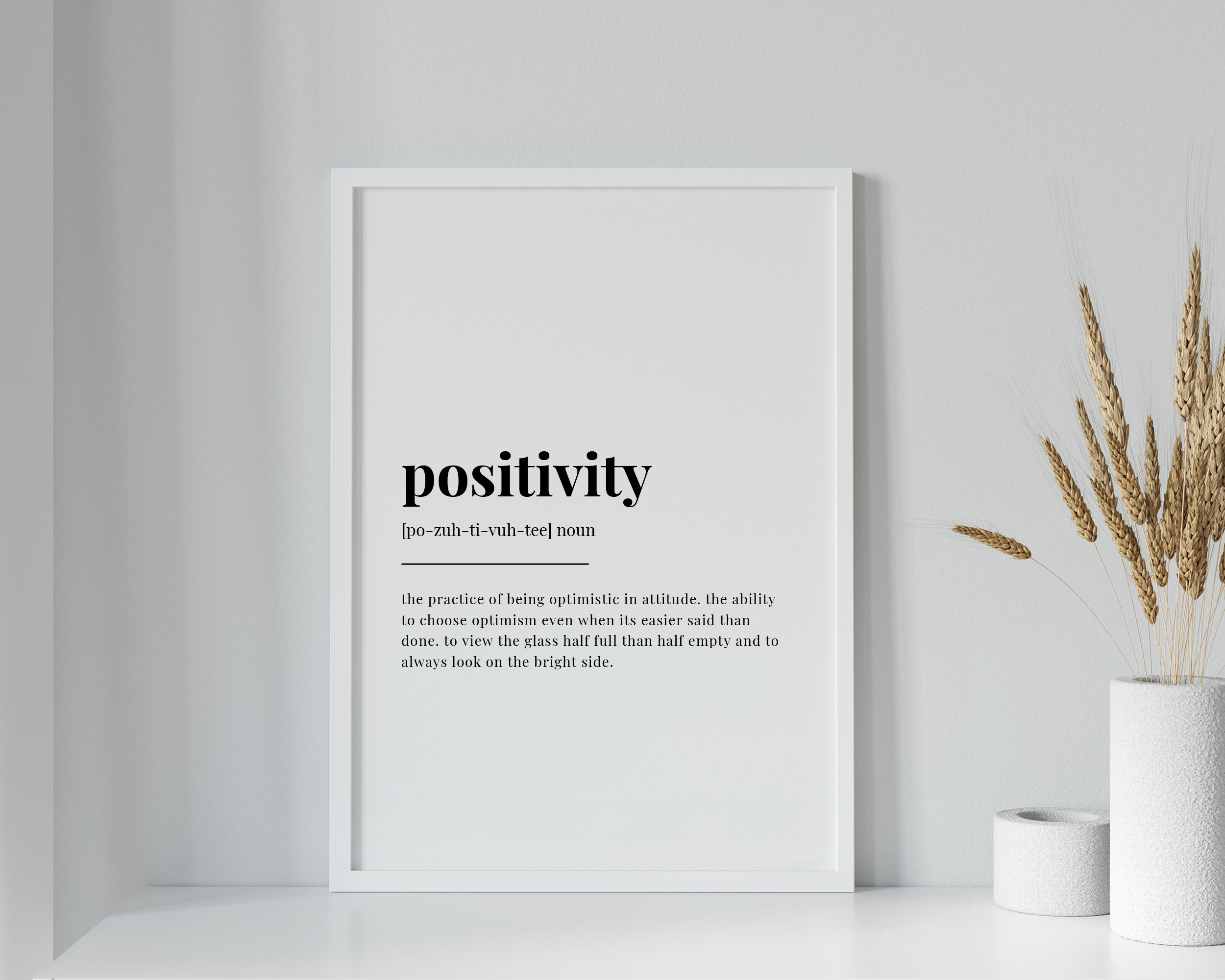 Positivity Definition Meaning Printable Wall Art Wall - Etsy