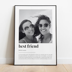 PERSONALISED BEST FRIEND Definition Print, Wall Art Print, Best Friend ...