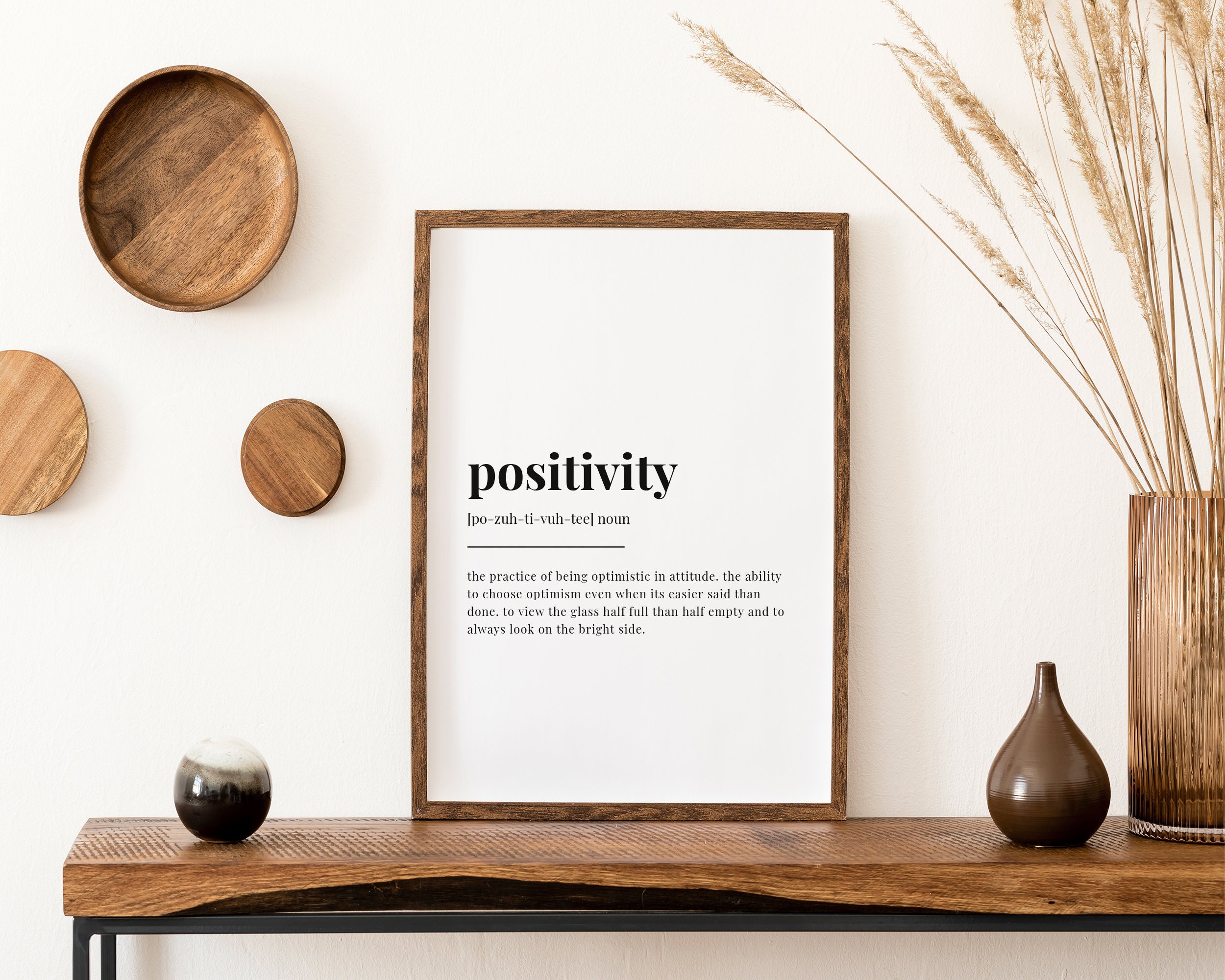 Positivity Definition Meaning Printable Wall Art Wall - Etsy