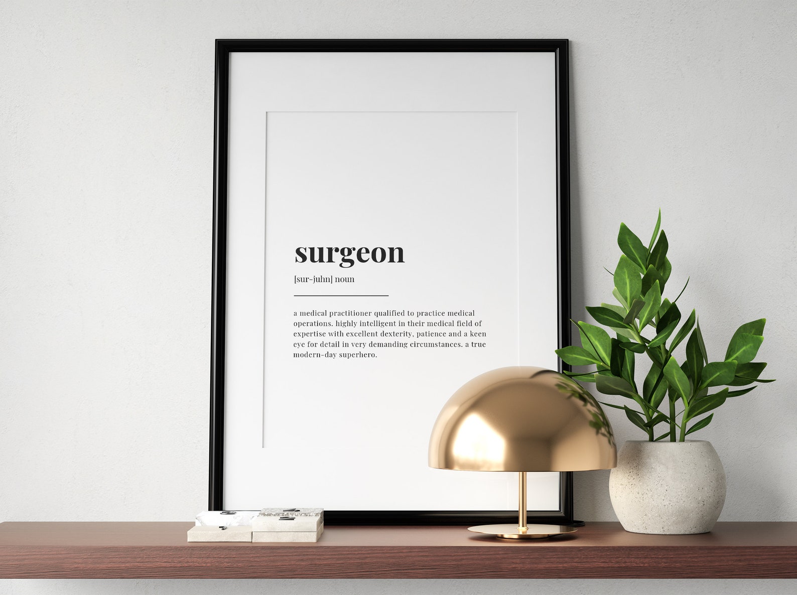 SURGEON DEFINITION PRINT | Wall Art Print | Gift for Surgeon ...