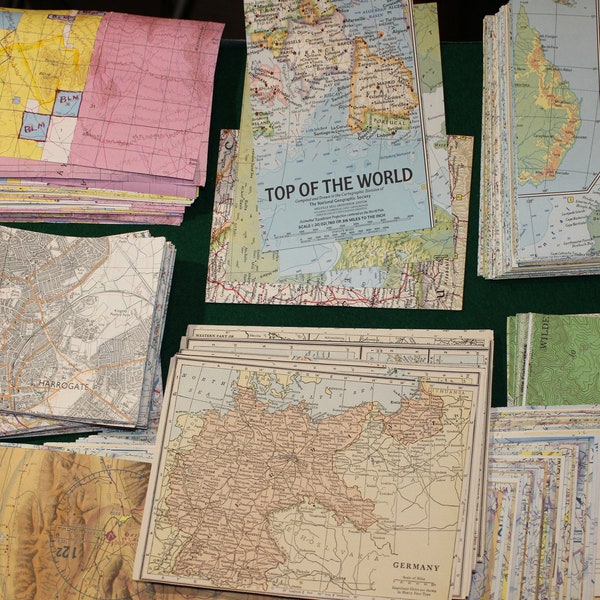 Vintage World Map - Etsy