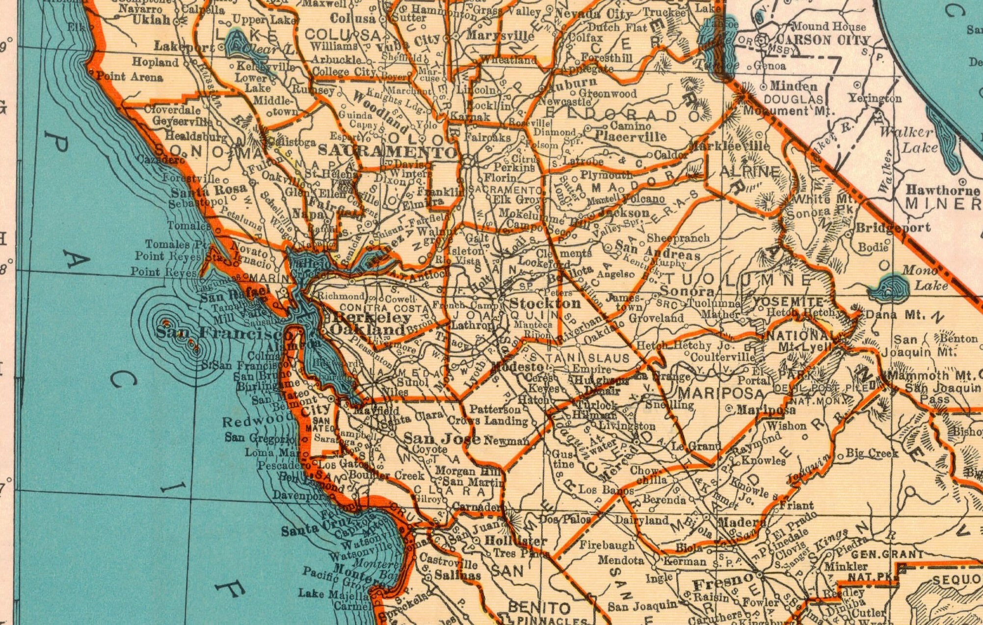 Vintage 1940 California Map - Etsy