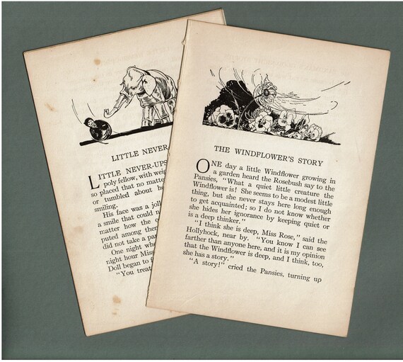 Vintage book pages exclusively from smaller volumes set of | Etsy