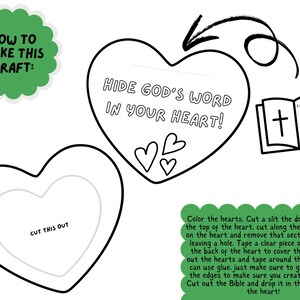 Hide God’s Word in Your Heart Craft | Psalm 119:11 Bible Craft | Heart ...