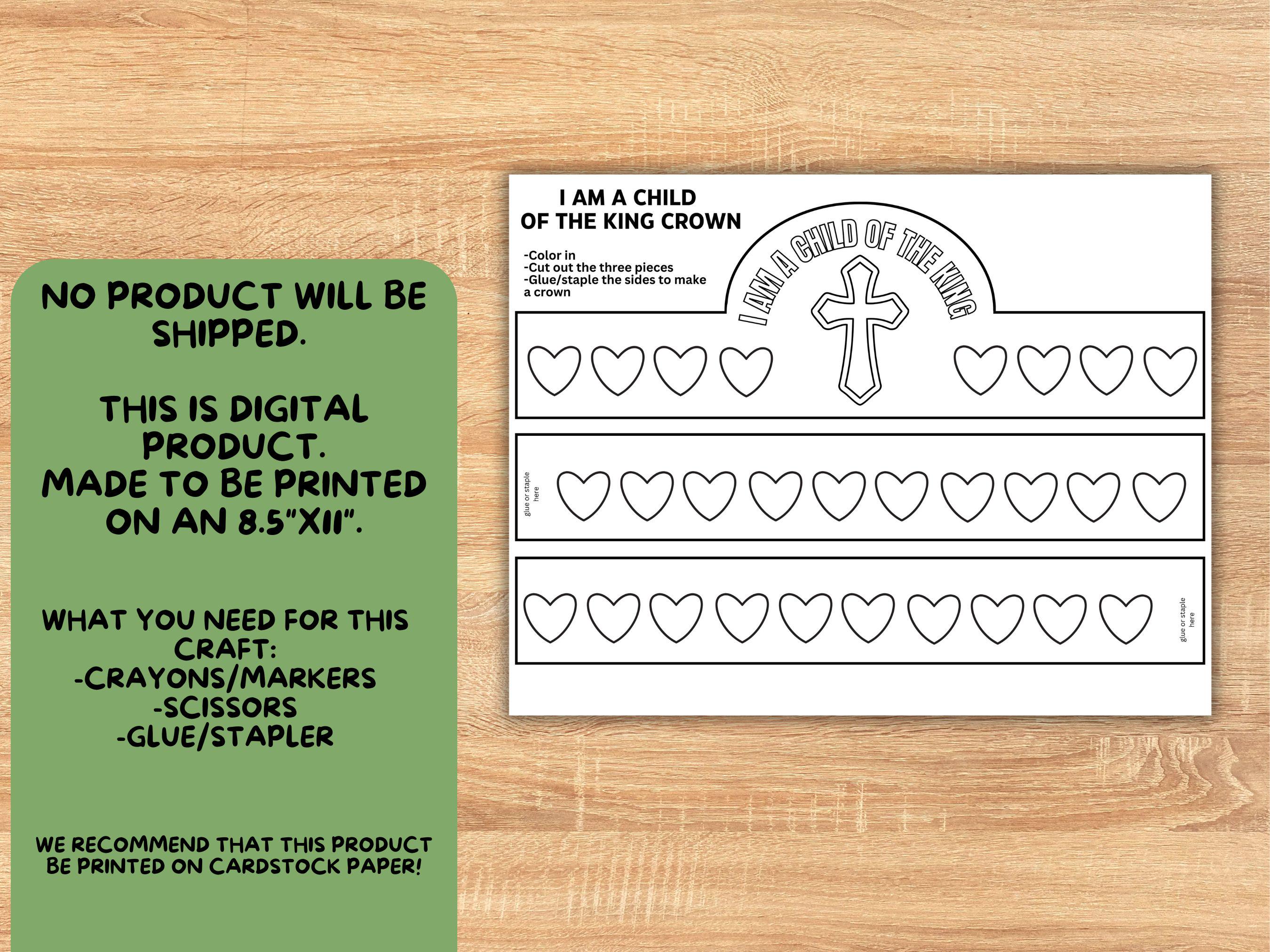 I Am a Child of God Printable Crown | Christian Kids Headband | Faith ...
