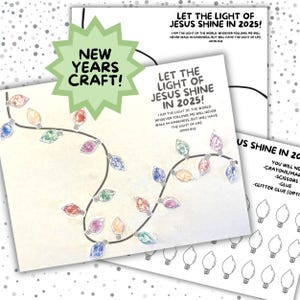 Let the Light of Jesus Shine New Year's Kid's Craft, I Am the Light of ...