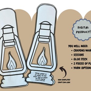 Thy Word is A Lamp Unto My Feet Lantern Craft, Bible Story Activity ...