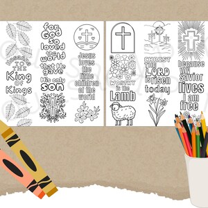 Printable Easter Coloring Bookmarks, Pack of 8 Religious Bookmarks ...