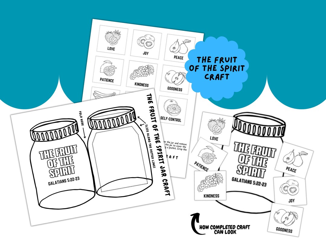 Fruit of the Spirit Printable Craft, Preschool Printable, Galatians 5 ...