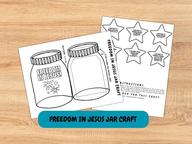 Freedom in Jesus Jar Craft | Freedom in Christ Bible Activity ...