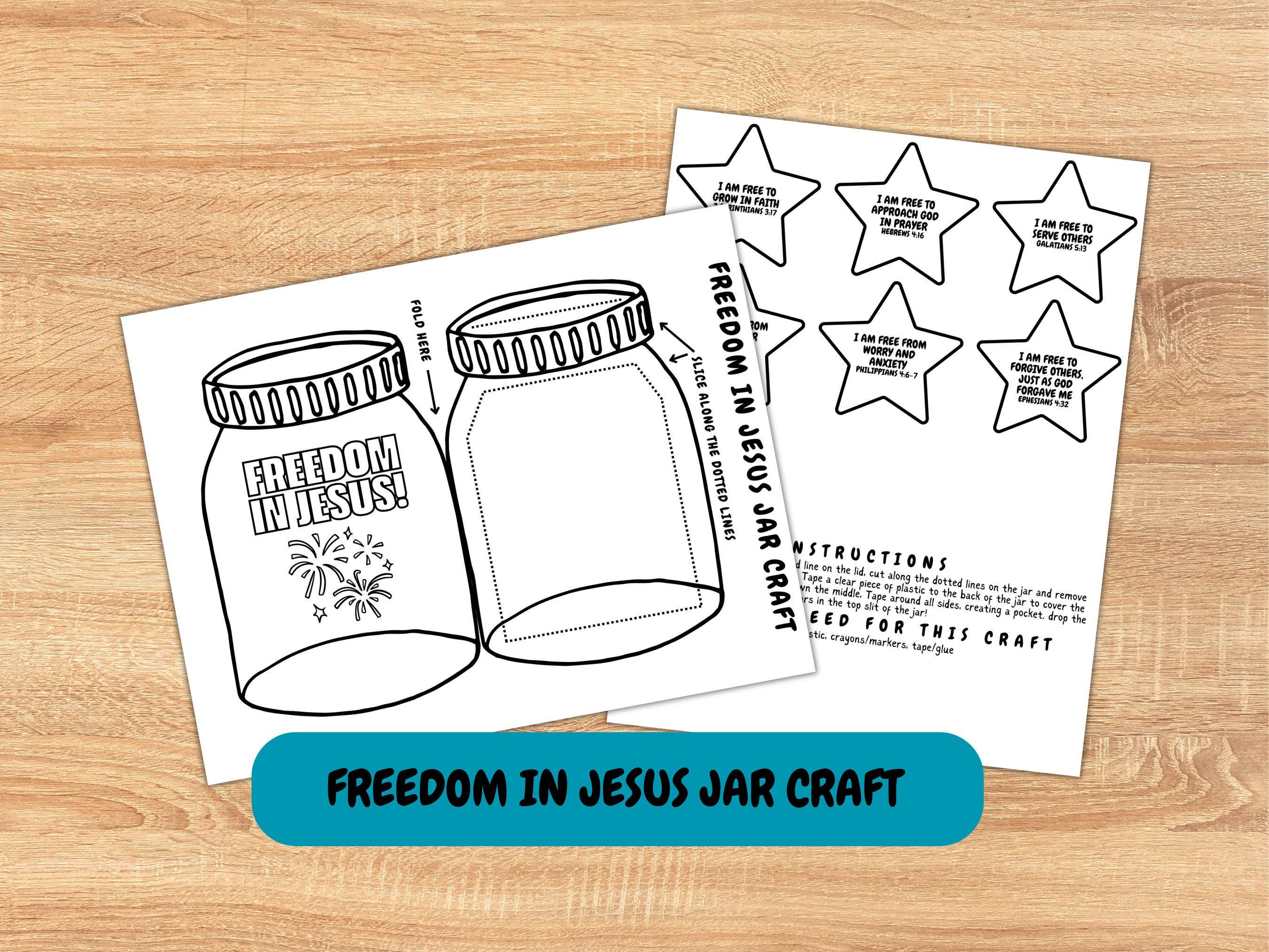 Freedom in Jesus Jar Craft | Freedom in Christ Bible Activity ...