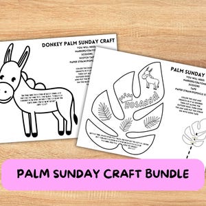 Palm Sunday Easter Week Kid's Craft Bundle, Palm Leaf Craft, Sunday ...