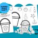 Summer Bucket Beach Printable Craft, Bucket and Sand Toys, Summer ...