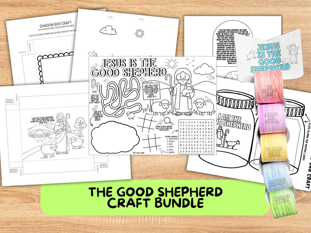 Jesus is the Good Shepherd Craft Bundle | Bible Craft Bundle for Kids ...