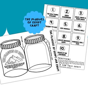 Plagues of Egypt Printable Craft, Sunday School Lesson Activity, Kids ...