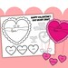 Valentine's Day Printable Heart Craft, Happy Valentine's Day Craft ...
