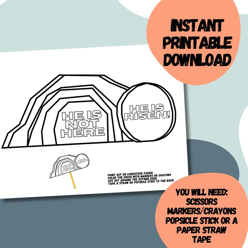 Easter Craft Sunday School Coloring Flags Kids Craft Project Religious ...