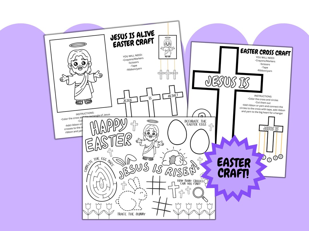 Easter Jesus is Alive Craft Bundle, Kid's Craft, Sunday School Craft ...