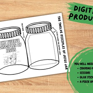 The Twelve Disciples of Jesus Printable Craft, Jesus and 12 Disciples ...