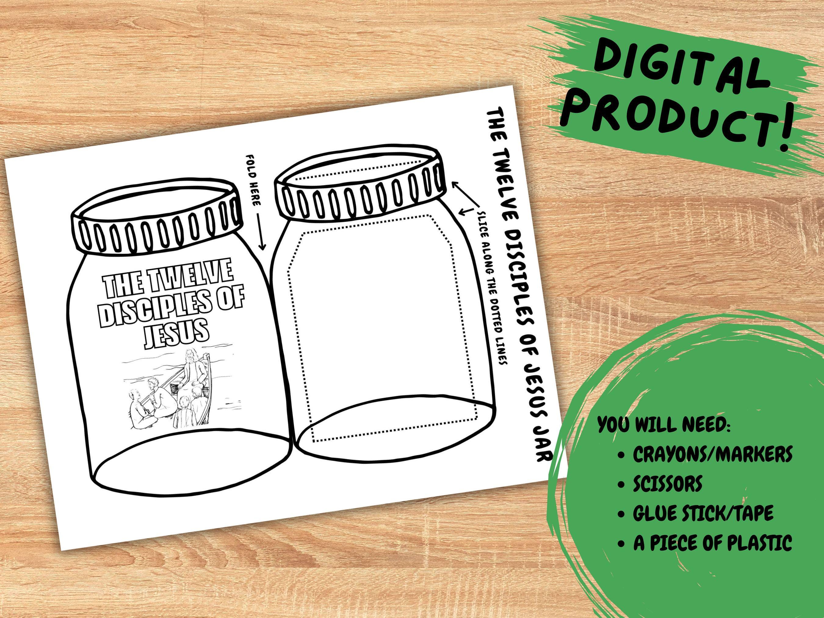 The Twelve Disciples of Jesus Printable Craft, Jesus and 12 Disciples ...