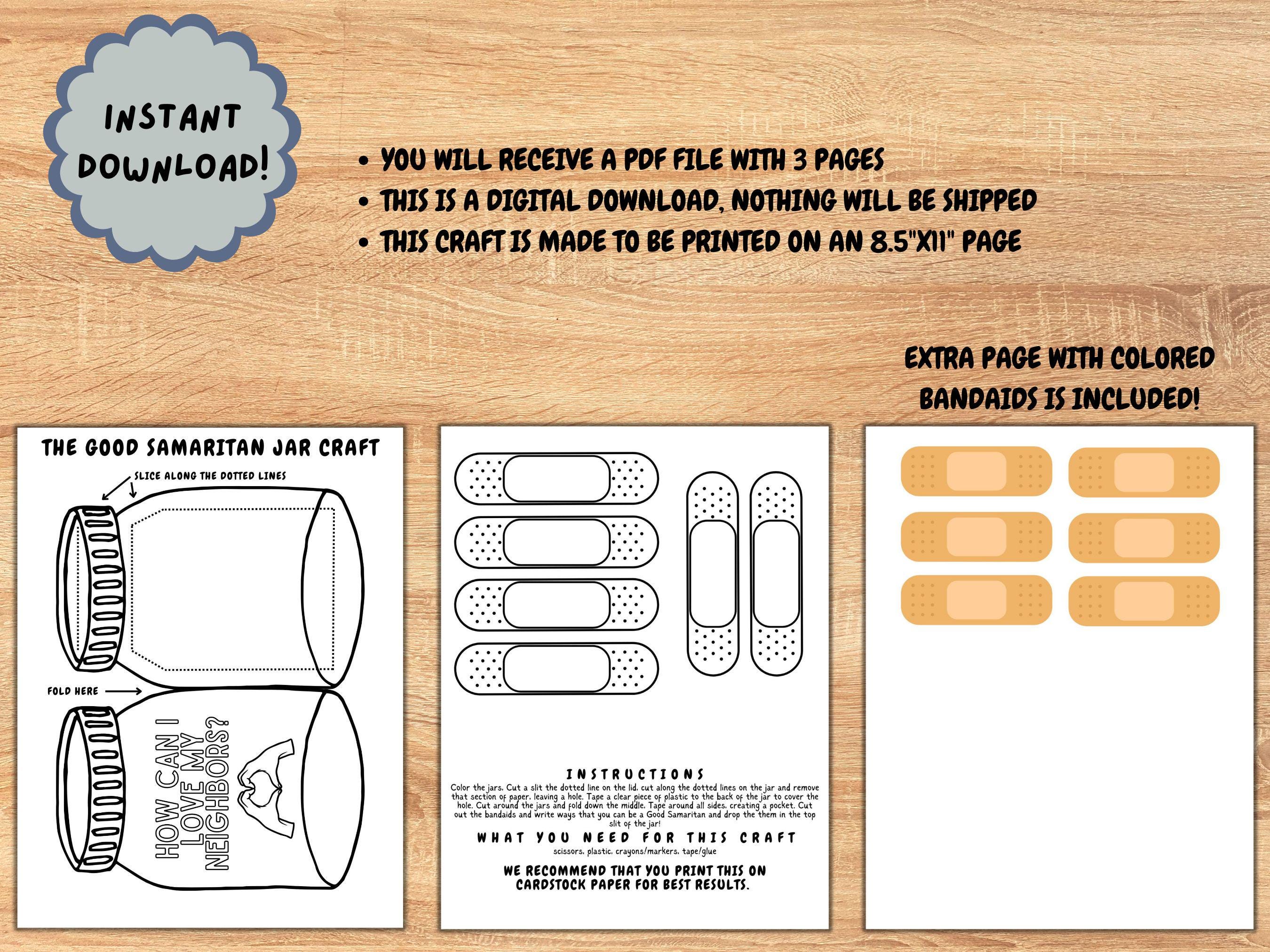Good Samaritan Jar Craft for Kids, How Can I Love My Neighbors Activity ...
