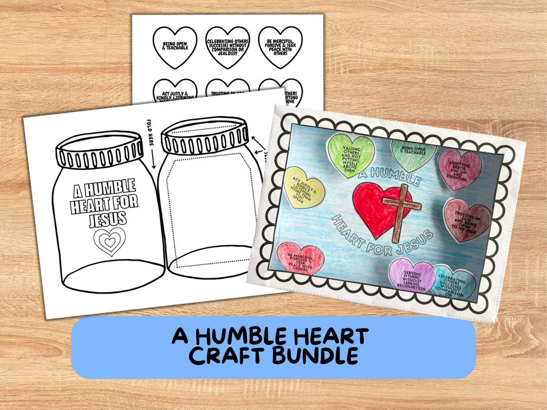 Humble Heart for Jesus Bible Craft Bundle | Jar Craft + Shadow Box ...