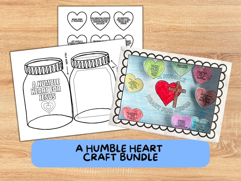 Humble Heart for Jesus Bible Craft Bundle | Jar Craft + Shadow Box ...