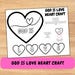 God is Love Printable Heart Kid's Craft, God is Love Craft, Printable ...