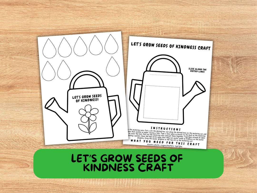 Growing Seeds of Kindness Craft | Watering Can Kindness Activity ...