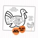 Kid's Turkey Cut Out Craft, Printable Sunday School Give Thanks ...