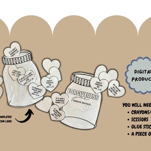 Printable Forgiveness Craft for Kids, Forgiveness Jar Activity ...