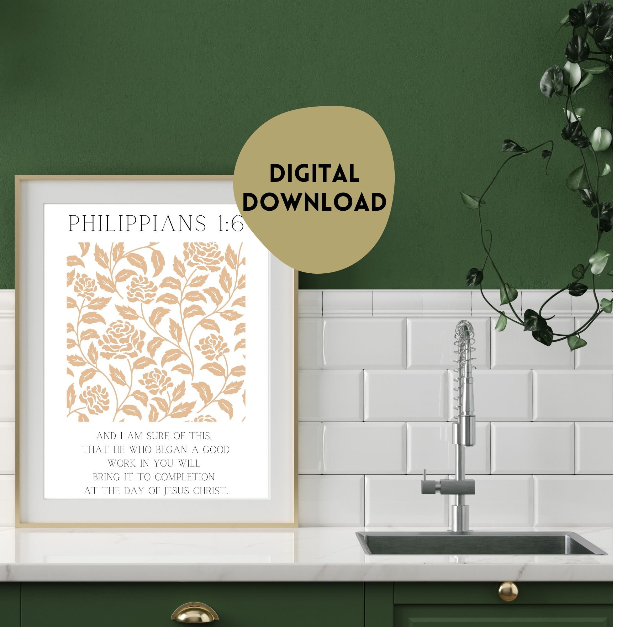 Philippians 1:6 He Who Began A Good Work in You, Scripture Printable ...