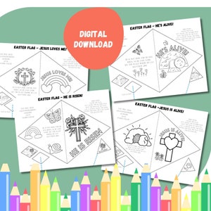 32 Page of Coloring Craft for Kids, Sunday School Bundle, Religious ...