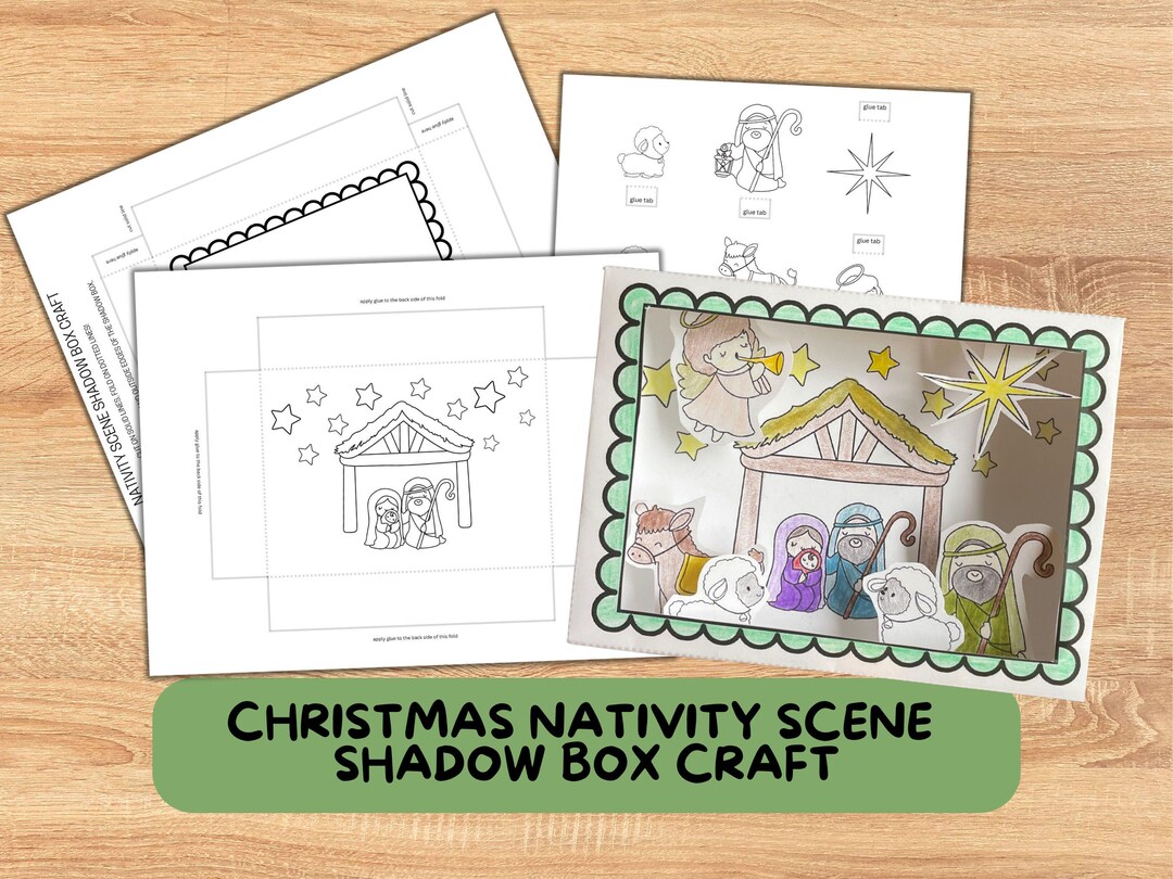 Nativity Shadow Box Craft Printable • Christmas Christian Diorama ...
