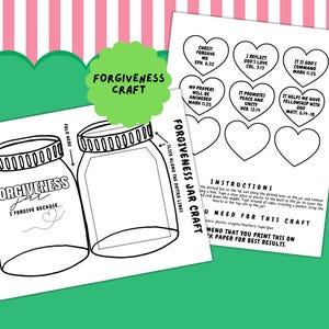 Printable Forgiveness Craft for Kids, Forgiveness Jar Activity ...