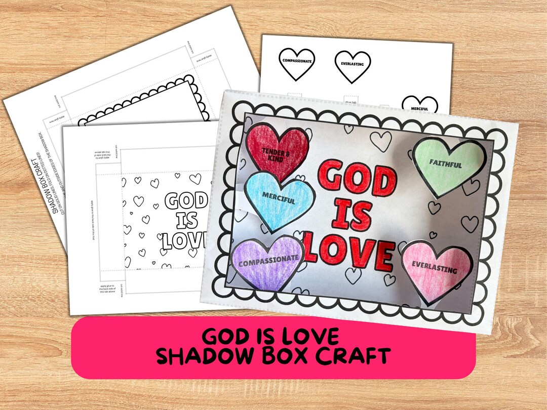 God is Love Shadow Box Craft | Christian Valentine Craft for Kids ...