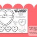 Valentine's Day Printable Heart Craft, Happy Valentine's Day Craft ...