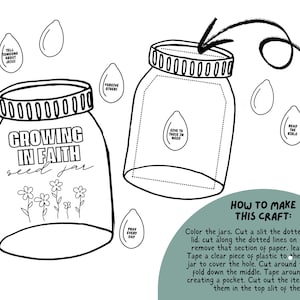 Growing in Faith Printable Kid's Jar Craft, How to Grow in Faith Craft ...