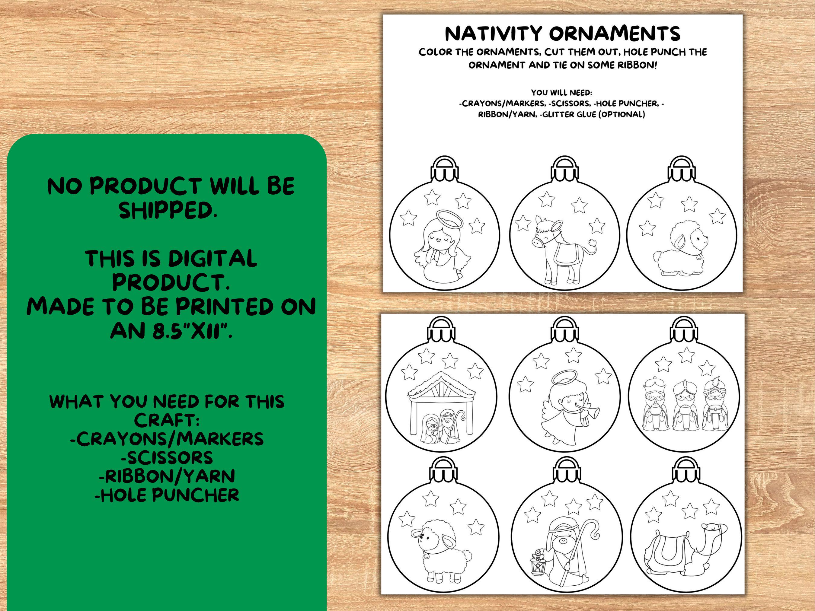 Printable Nativity Ornaments, Christmas Ornaments, Printable Ornaments ...