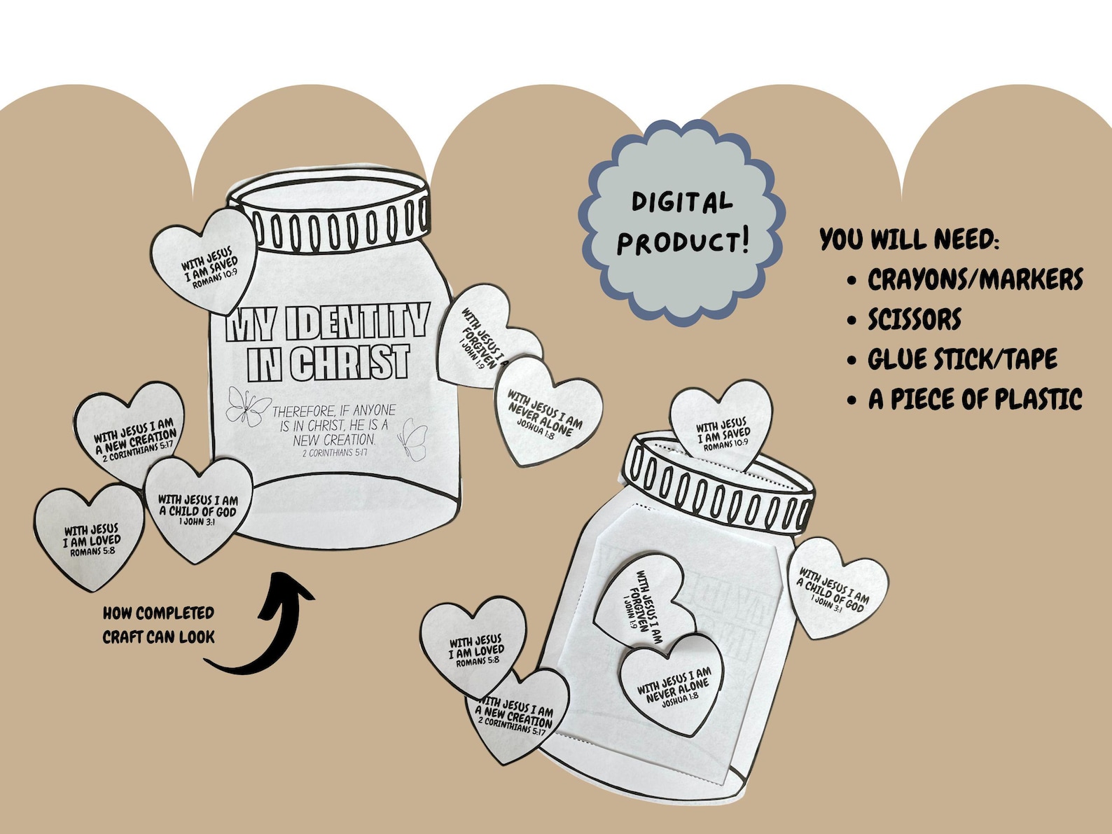 Printable Identity in Christ Craft for Kids, Identity in Christ ...