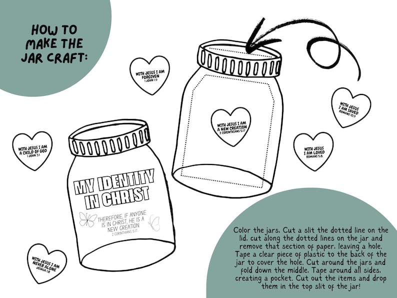 My Identity in Christ Jar Craft for Kids | Christian Printable Bible ...