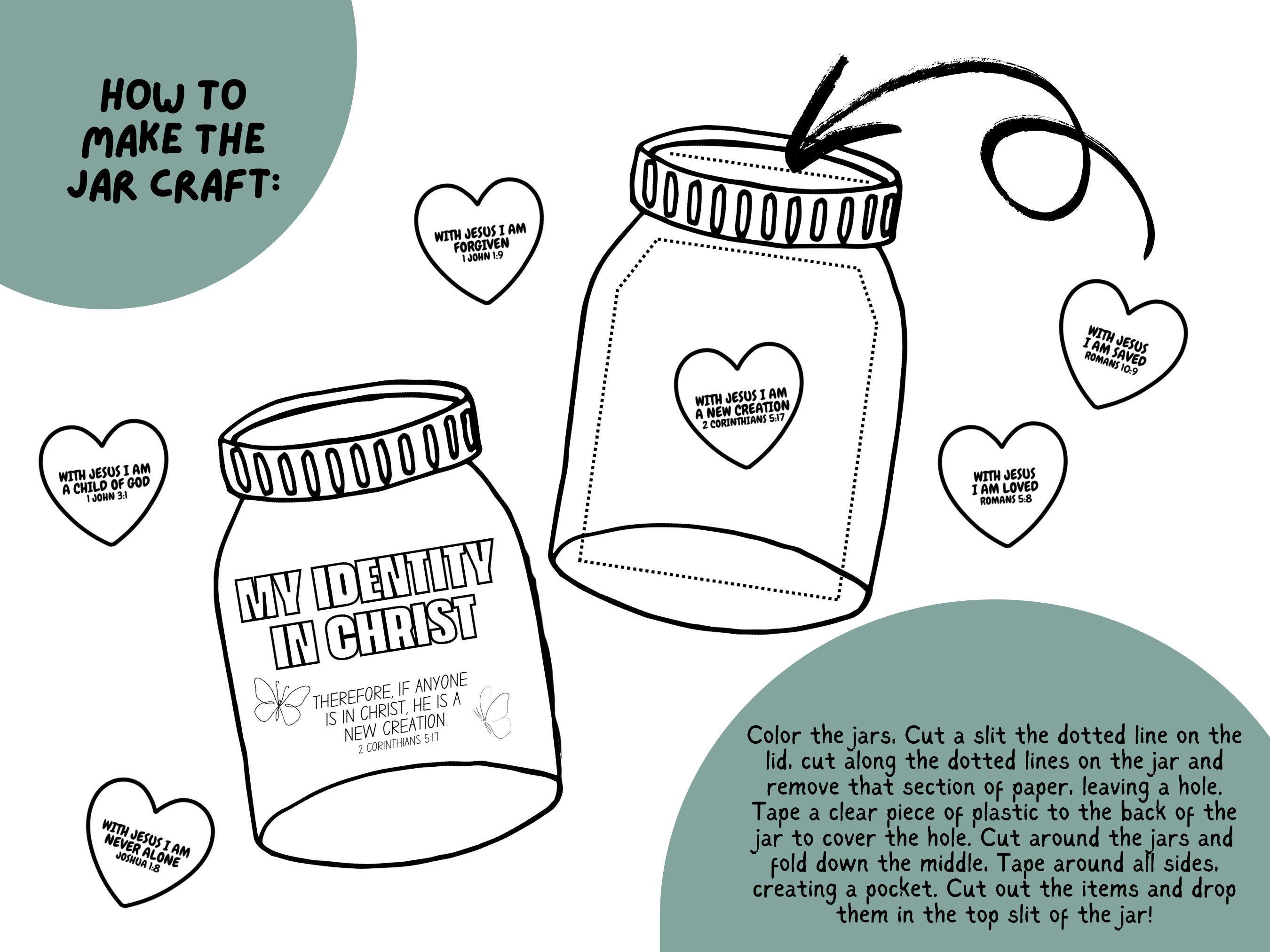 My Identity in Christ Jar Craft for Kids | Christian Printable Bible ...