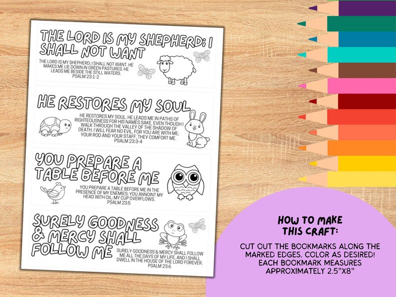 The Lord is My Shepherd Printable Craft Bundle | Psalm 23 Bible Lesson ...