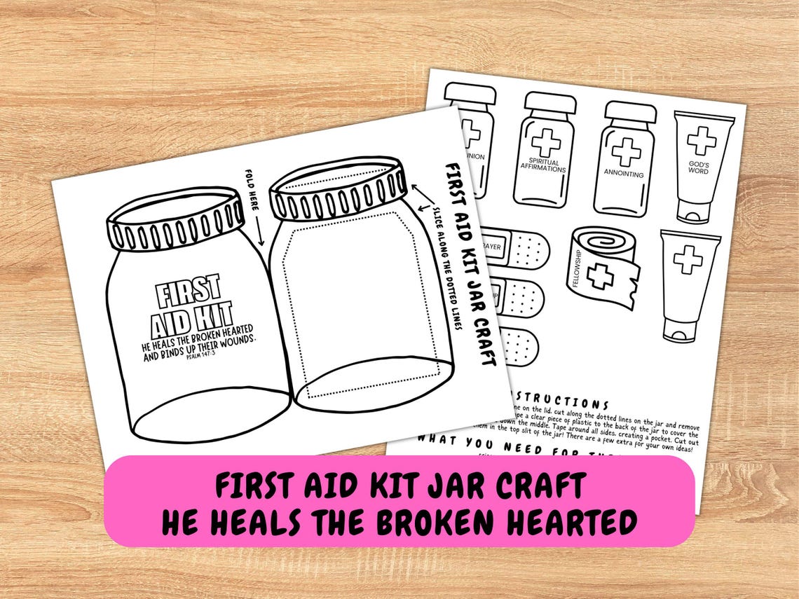 First Aid Kit Jar Craft for Kids, Sunday School Craft, Classroom ...