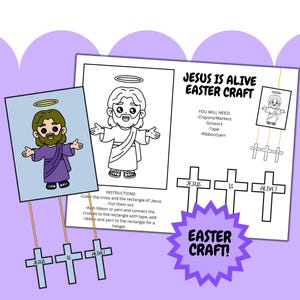 Easter Cross Kid's Craft, Sunday School Craft, Printable Easter ...