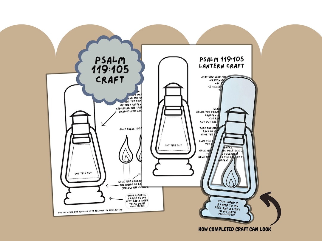 Thy Word is A Lamp Unto My Feet Lantern Craft, Bible Story Activity ...