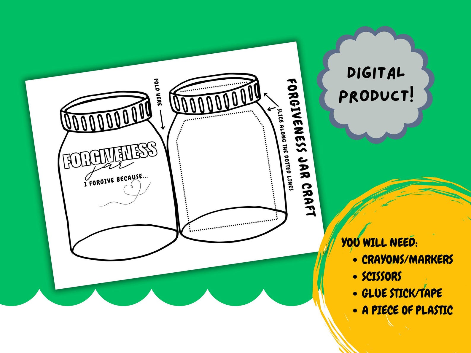 Printable Forgiveness Craft for Kids, Forgiveness Jar Activity ...